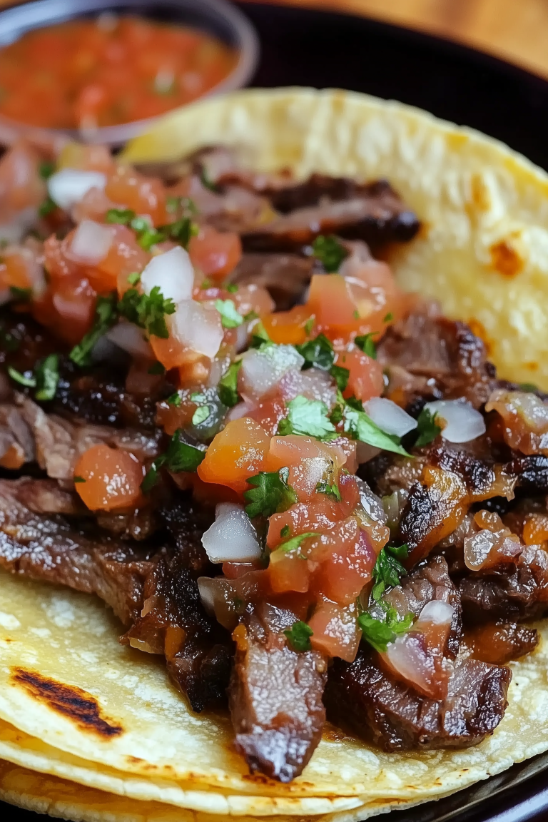Carne Asada Tacos with Homemade Salsa – JustMexicanFood