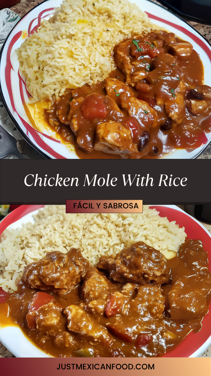Chicken Mole With Rice for dinner – JustMexicanFood