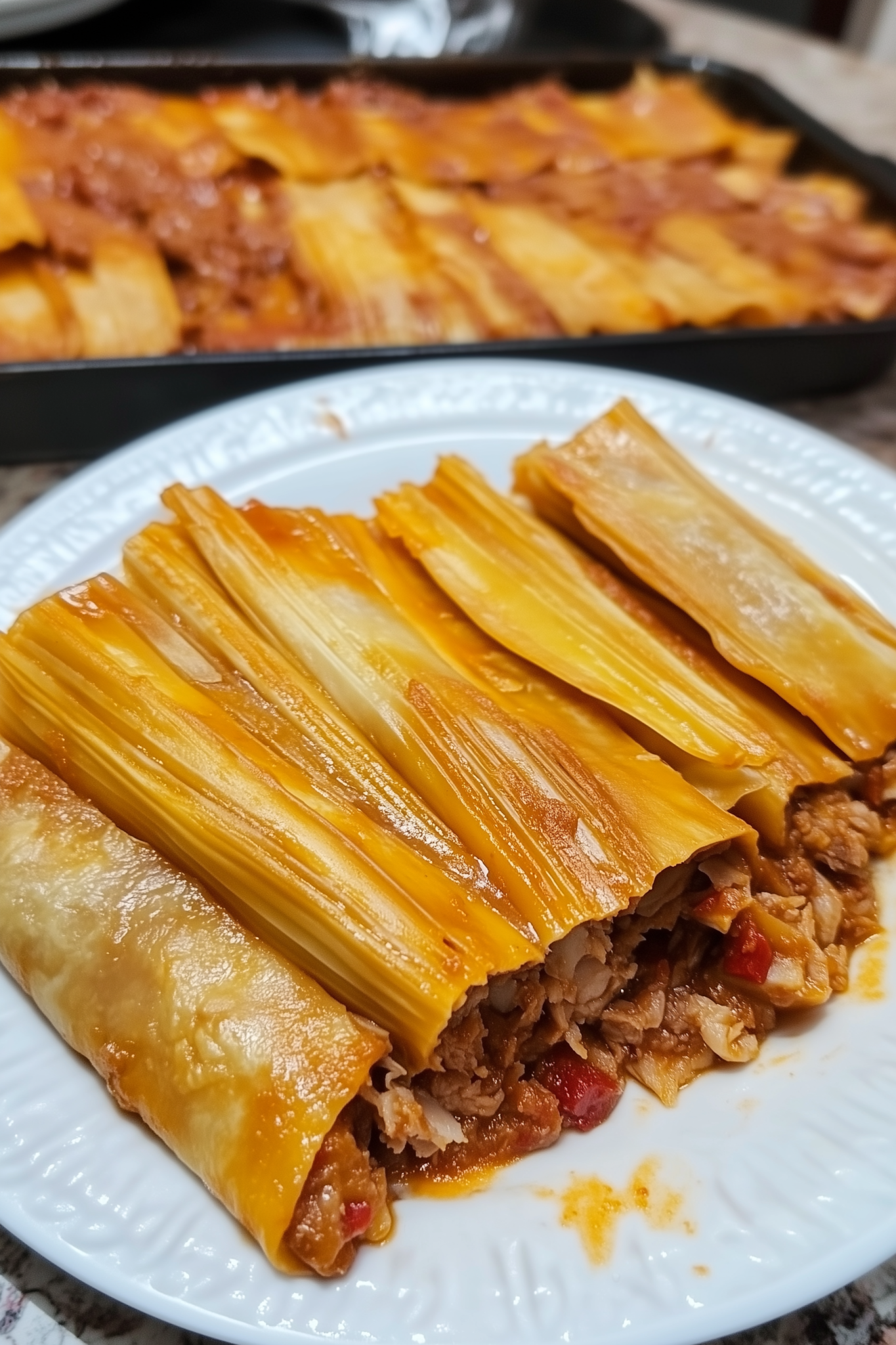 Chile Colorado Tamales - JustMexicanFood