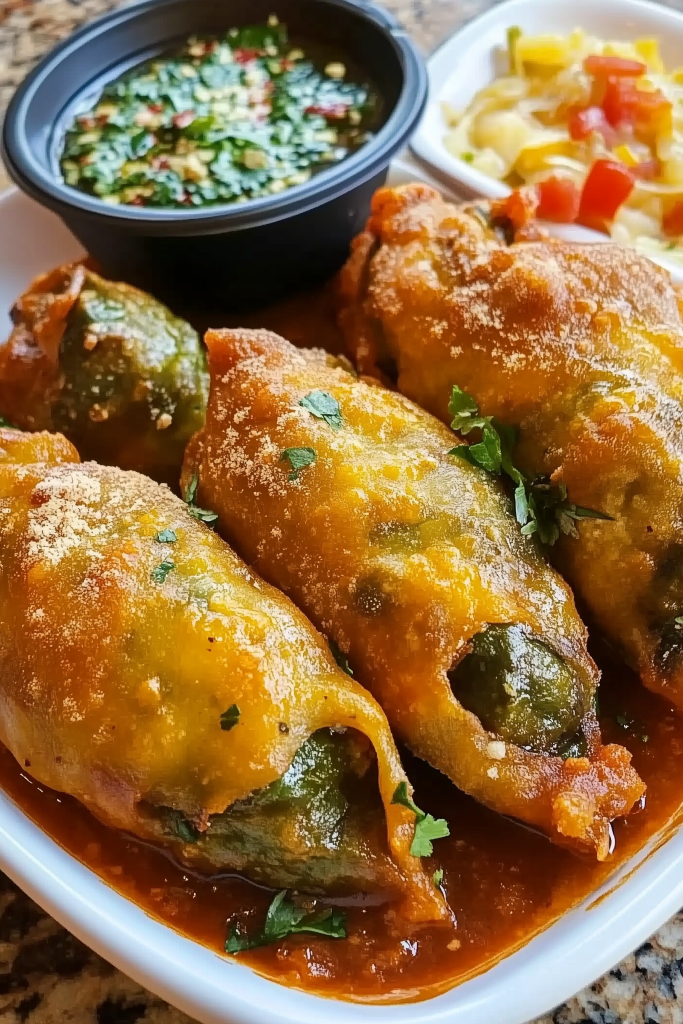 Chile Rellenos with Extra Hot Roasted Green Chiles – JustMexicanFood