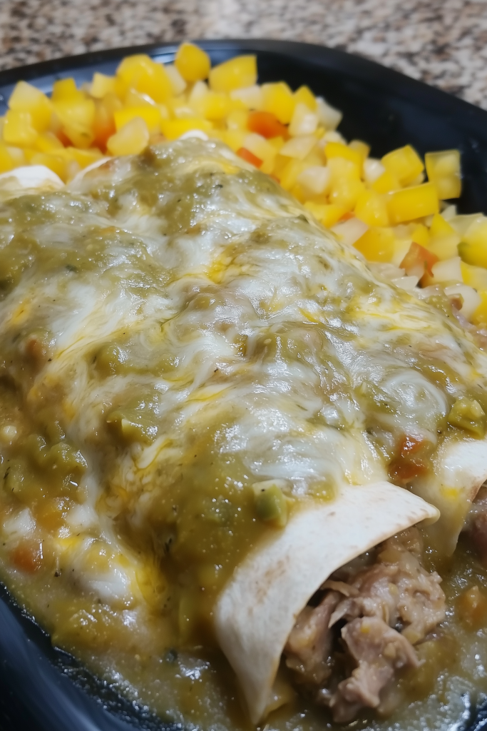 Bean Burritos, Smothered in Green Chile Pork (Chile Verde ...