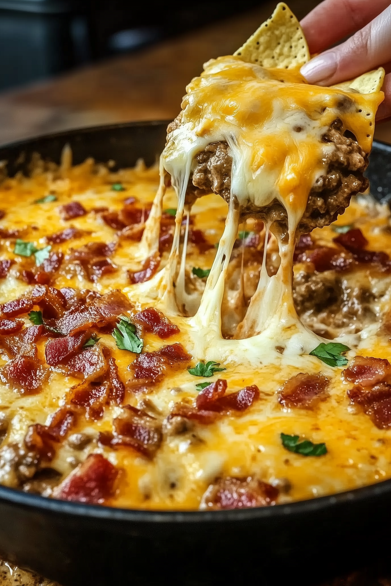 Cheesy Bacon Cheeseburger Queso Dip – JustMexicanFood