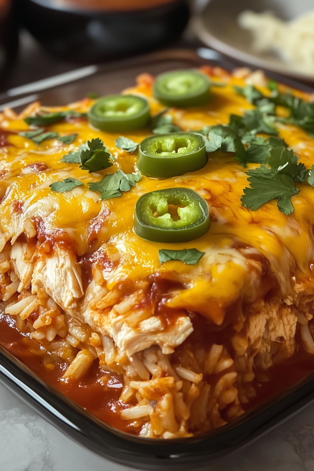 Chicken & Rice Enchilada Casserole – JustMexicanFood