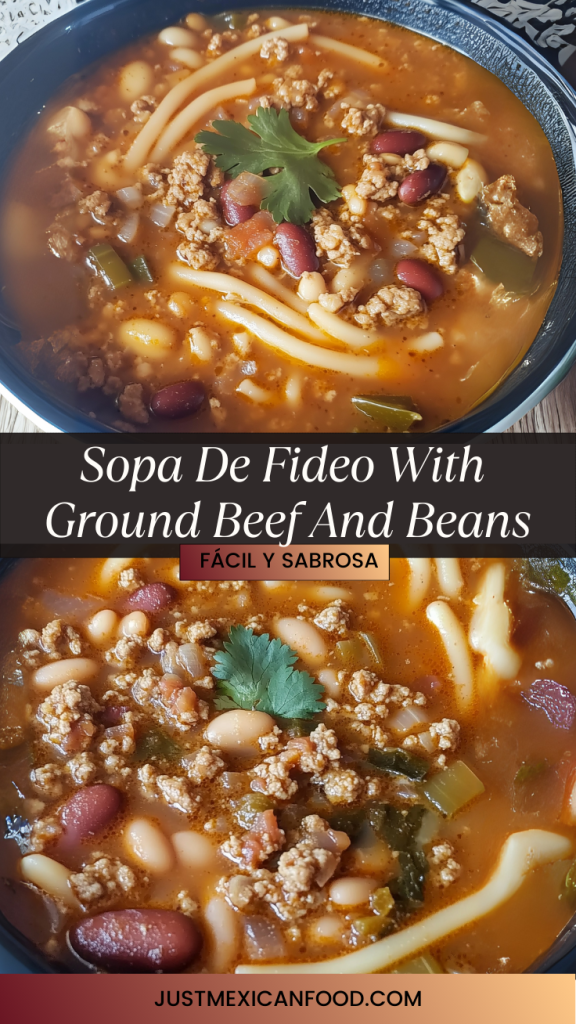 Sopa De Fideo With Ground Beef And Beans – JustMexicanFood
