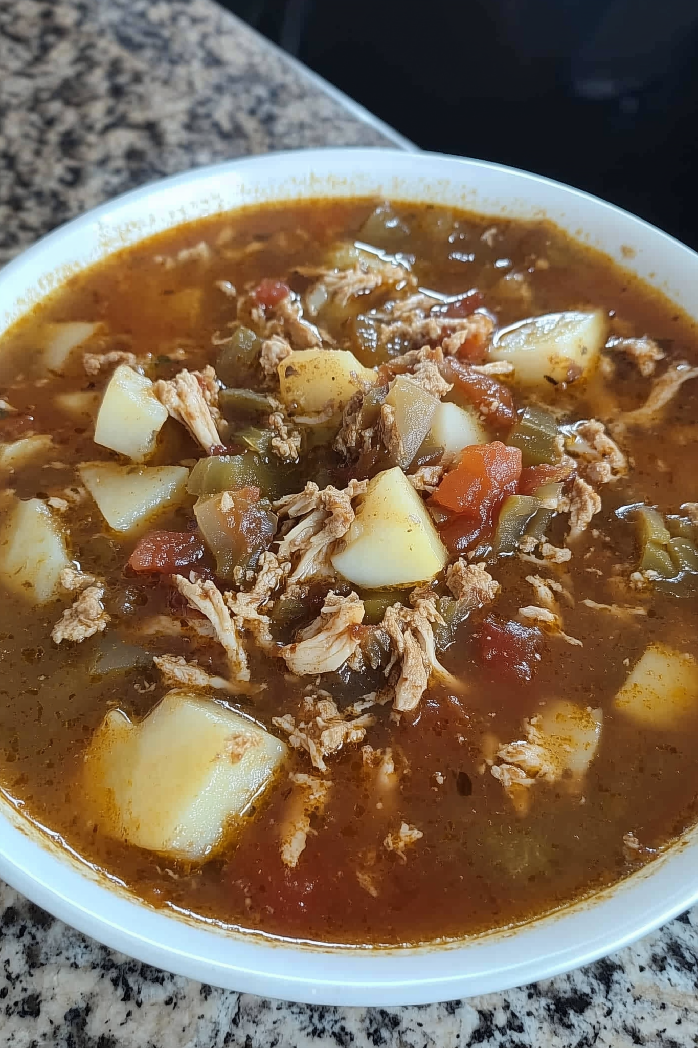 Green Chile Stew With Shredded and Potatoes – JustMexicanFood